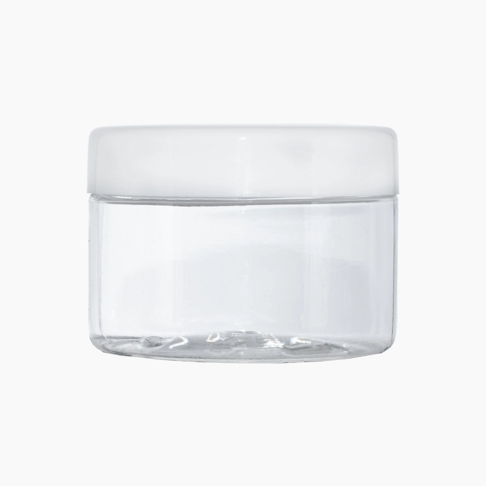 250 g PET Jar - Clear with White Lid – Bright Packaging and Raw Materials