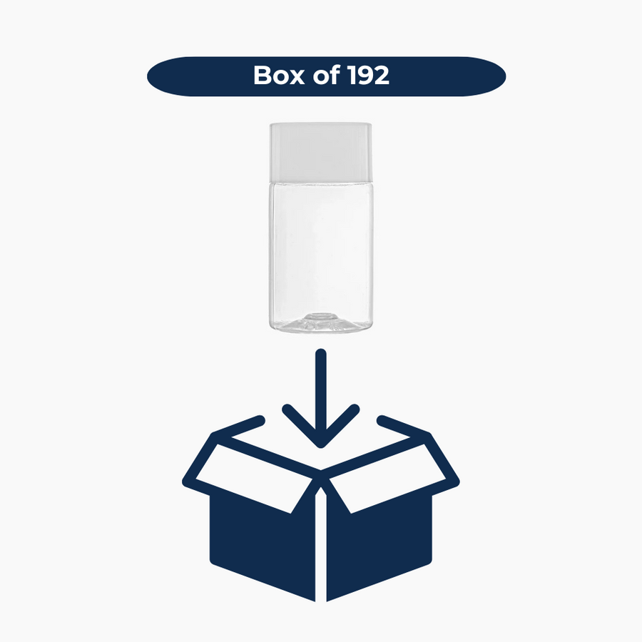 50ml PET Sharp Cylindrical Bottle (20mm neck) - Including Closure & Dr ...