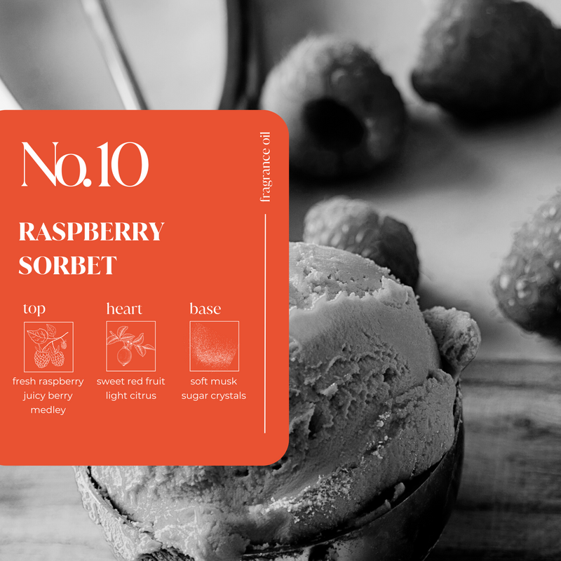 Raspberry Sorbet Fragrance Oil – Sweet Fruity Dessert Aroma – Bright ...